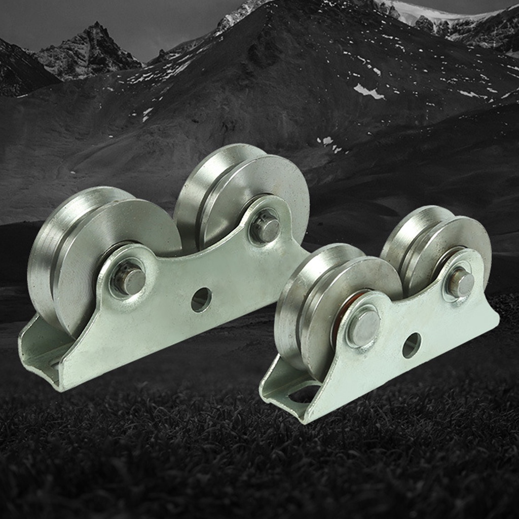 2-in-1 V-Groove Sliding Gate Track Roller – Double Roller Gate Wheel ...