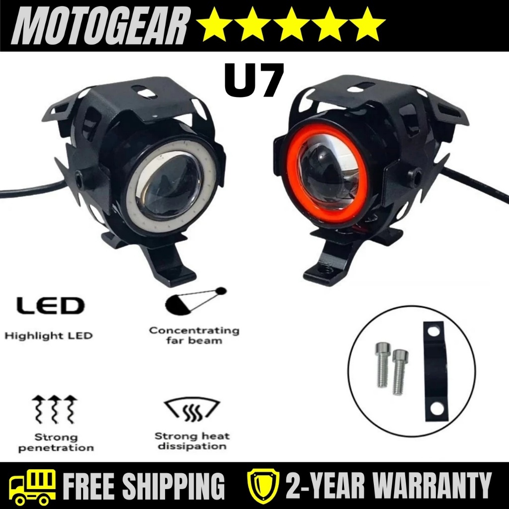 MOTOGEAR U7 Angel Eye Laser Gun | 125W Red Blue Spotlight | Mini With ...