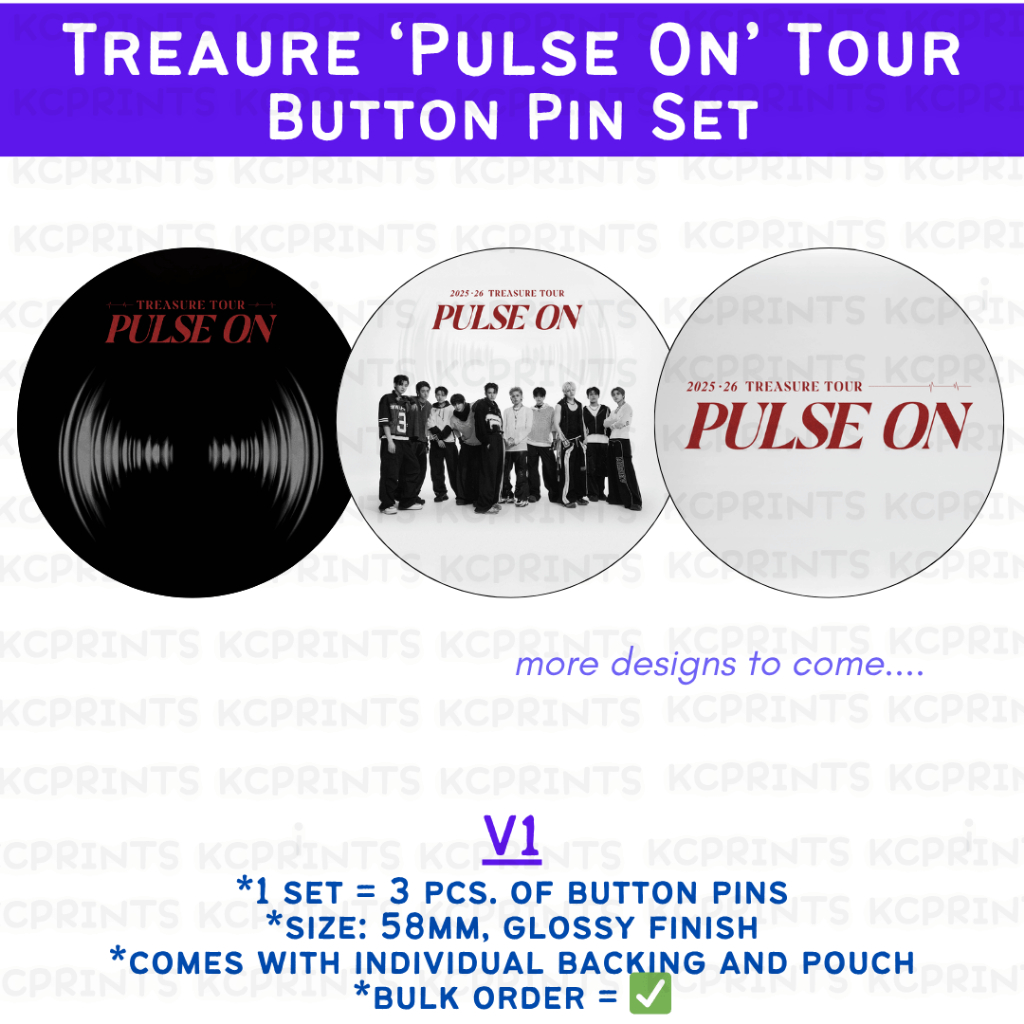 [FANMADE] Treasure Pulse On Button Pin Set Can Badge Concert Freebie ...