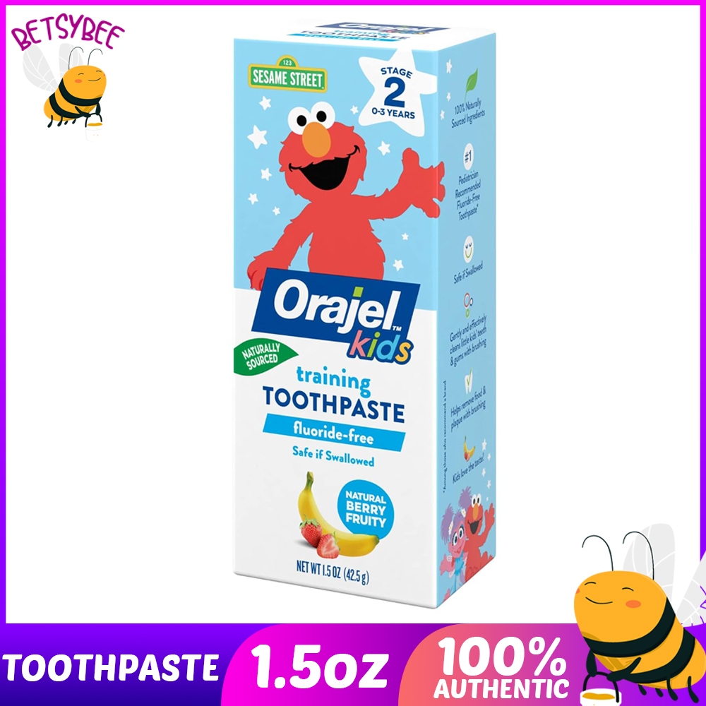 Orajel Training Toothpaste Elmo Fluoride-Free Berry Fun Flavor for Kids ...