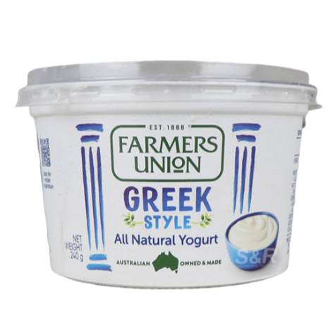 Farmers Union Greek Style All Natural Yogurt 240g | Shopee Philippines