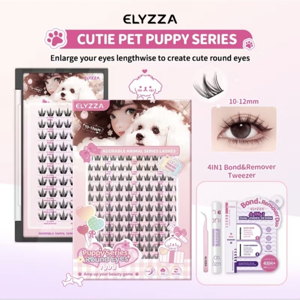 Cutie Pet Puppy Series Elyzza Eyelashes Cc+ Curl 10-13mm | Shopee ...