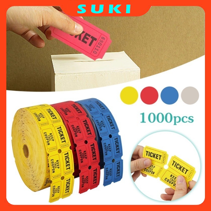 1000 Bulk Raffle Ticket Roll Admit One Consecutively Numbered Auction ...