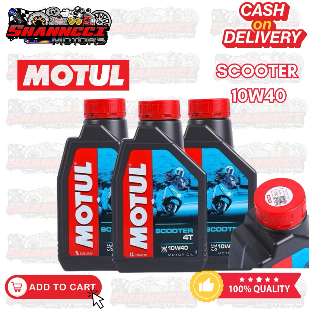 MOTUL SCOOTER 4T SAE 10W40 (800ML, 1Liter) | Shopee Philippines