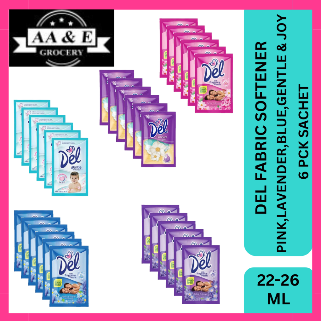 DEL FABRIC SOFTENER, CONDITIONER LAVENDER, PINK, BLUE, GENTLE & FOREVER ...