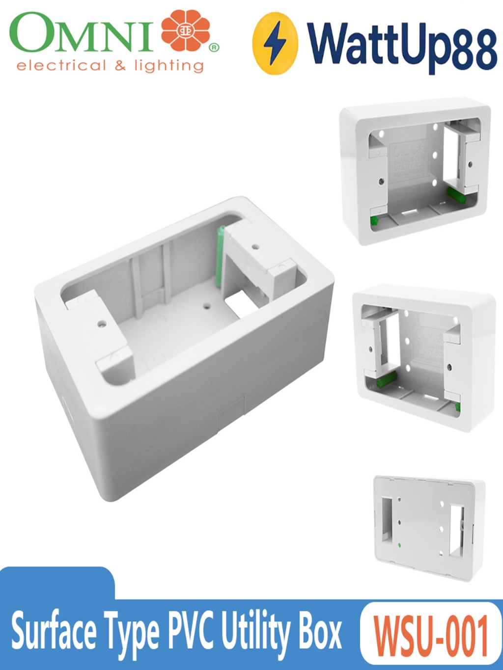 OMNI Surface Type PVC Utility Box - WSU-001 120 pcs per box | Shopee ...