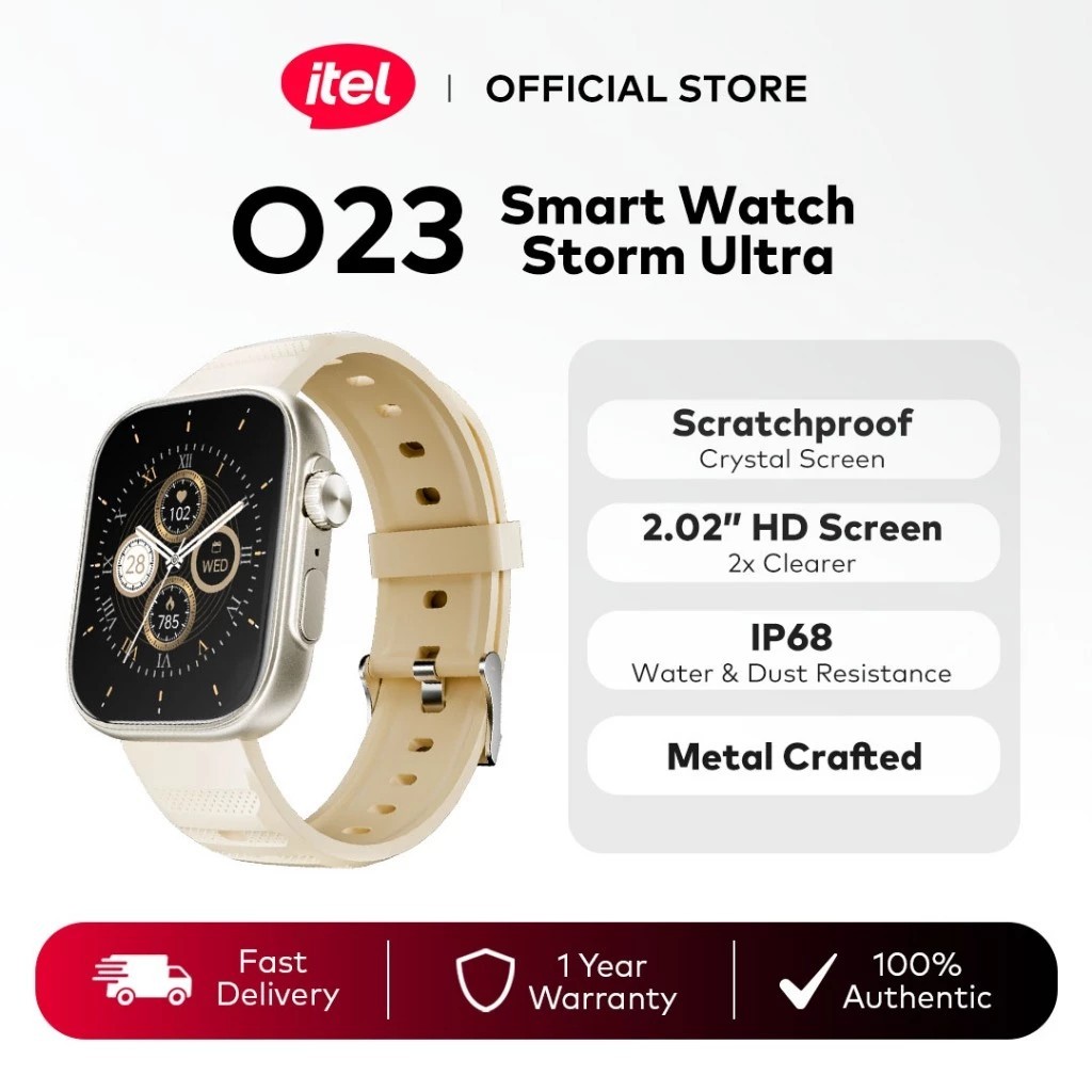 itel O23 Smart Watch Storm Ultra | 2.02" HD Scratch proof | Metal ...