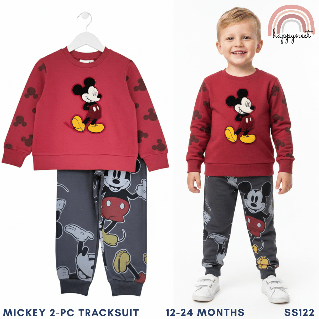 Mickey Tracksuit OOTD Baby Boy Sweatshirt Cute Terno 12 18 24 Months ...