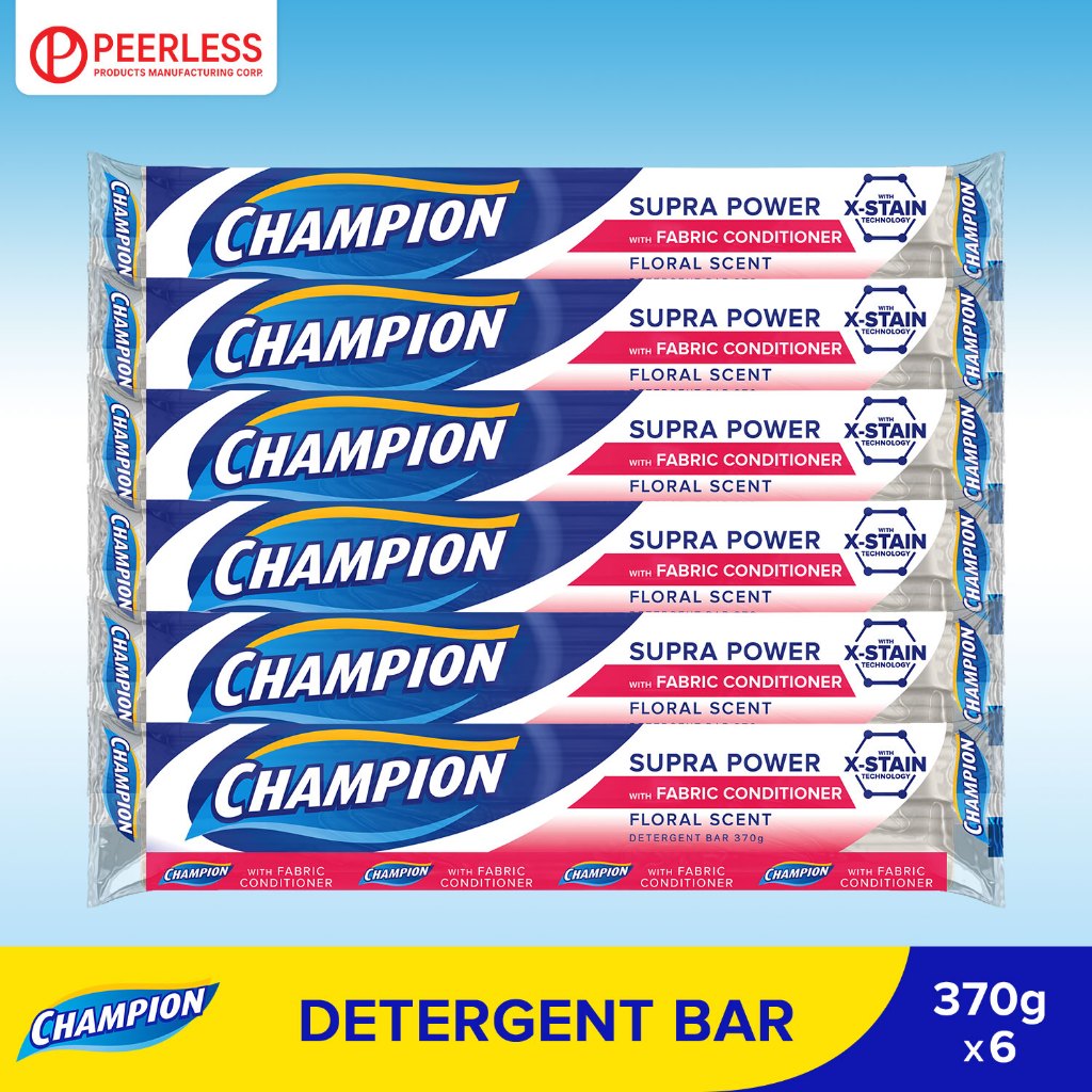 Champion Bar With Fabric Conditioner 6x370g | Shopee Philippines