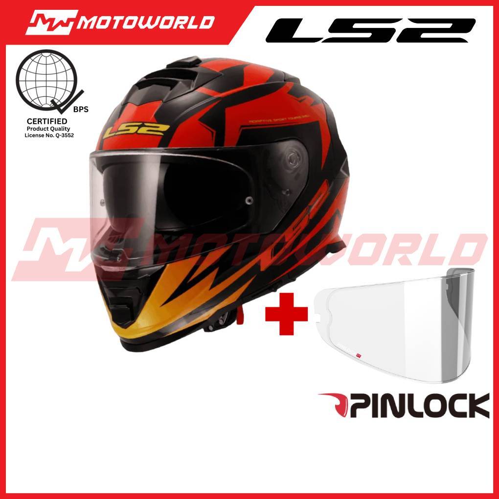 LS2 FF800 STORM II MOTORCYCLE FULL FACE HELMET w/ PINLOCK | Shopee ...
