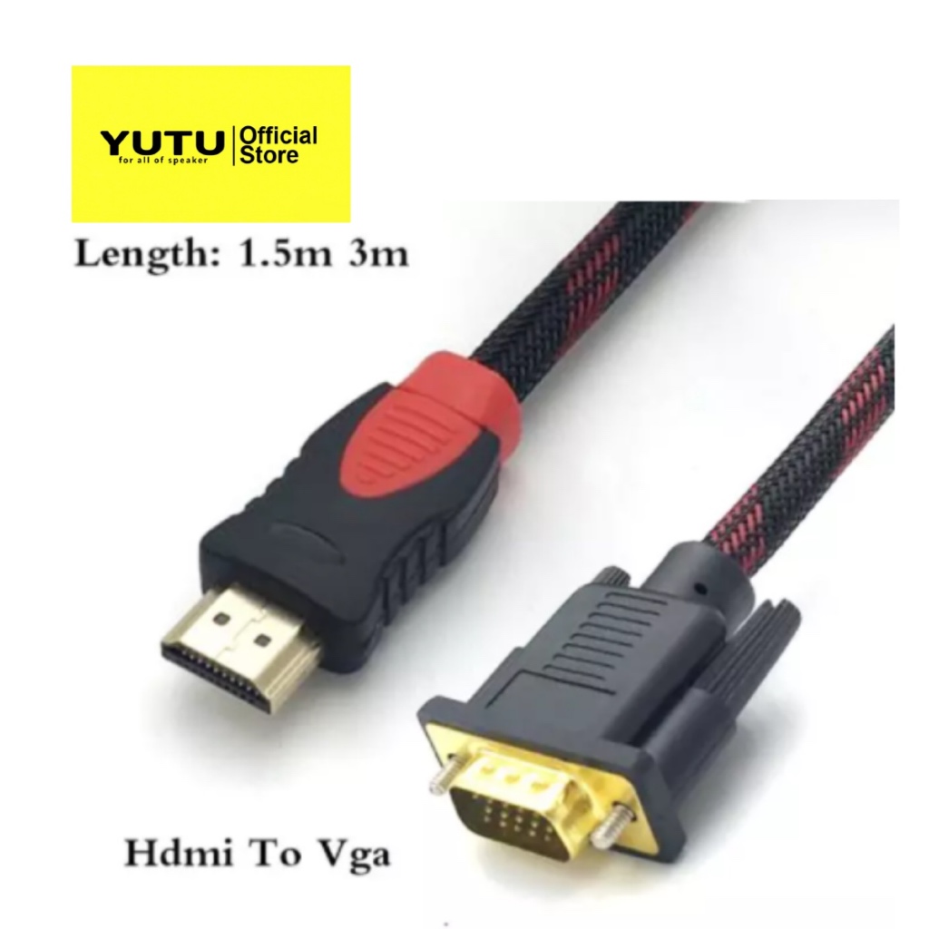 YUTU Cables Converters HDMI To VGA 15Pin Connector Adapter Converter ...