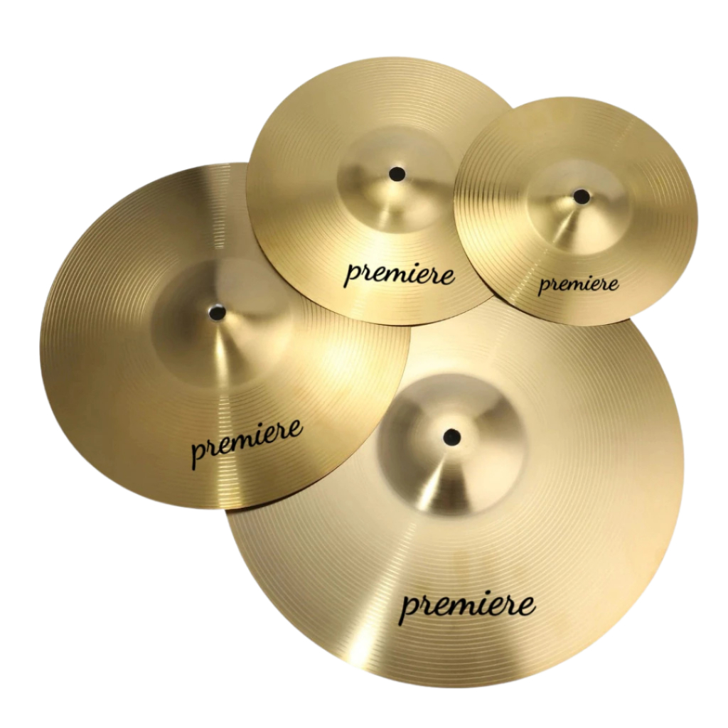 Premiere Brass Alloy Cymbals – 12"/14"/16"/18"/20" – Durable, Bright ...