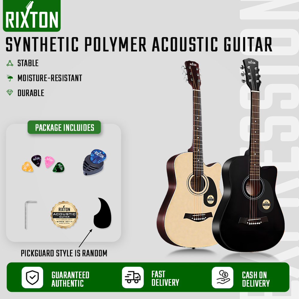 RIXTON 38 Inches Guitar Adjustable Action Acoustic Guitar Complete Sets ...