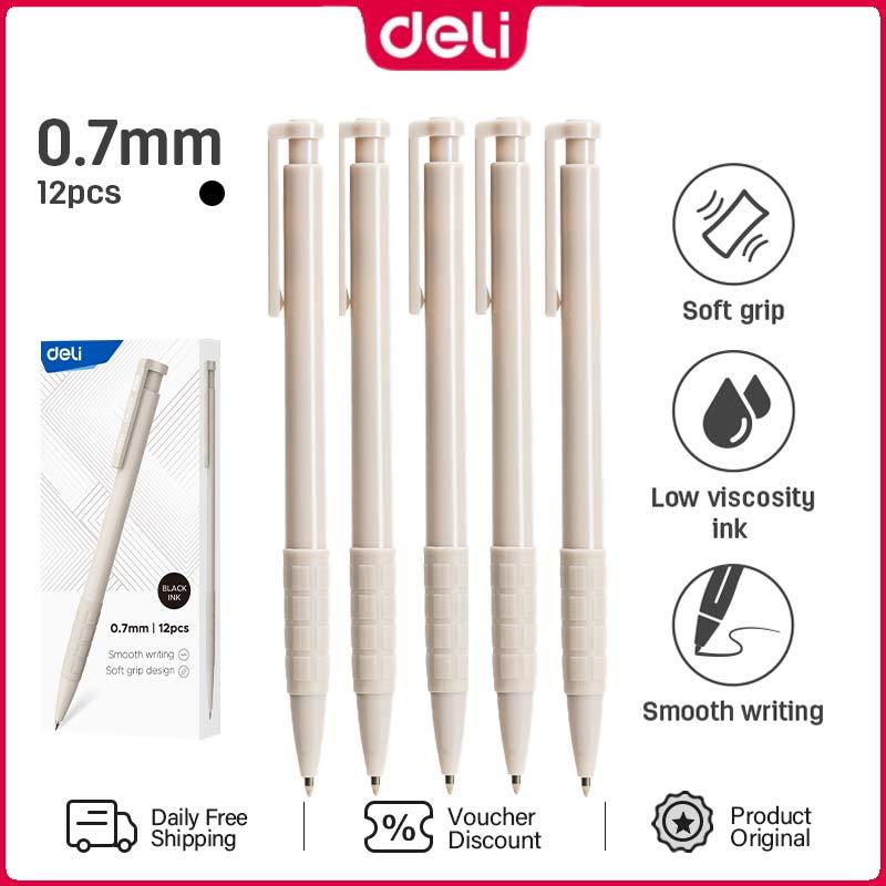 Deli EQ00320 Ballpoint Ballpen 12Pcs/Box 0.7mm Gel Pen Ink Signing Pens ...