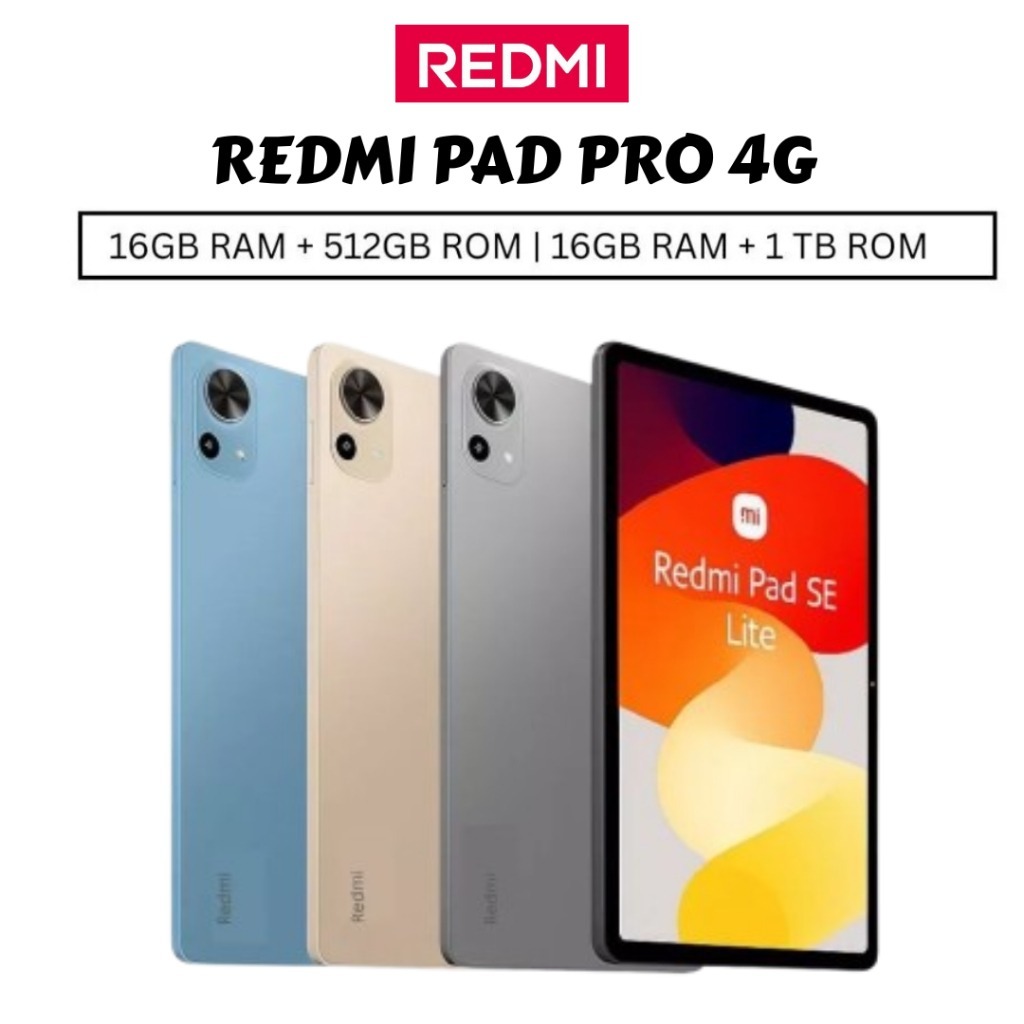 Redmi Pad SE Lite 12" 5G Android Tablet 16GB RAM 1TB ROM 10000mAh WiFi ...
