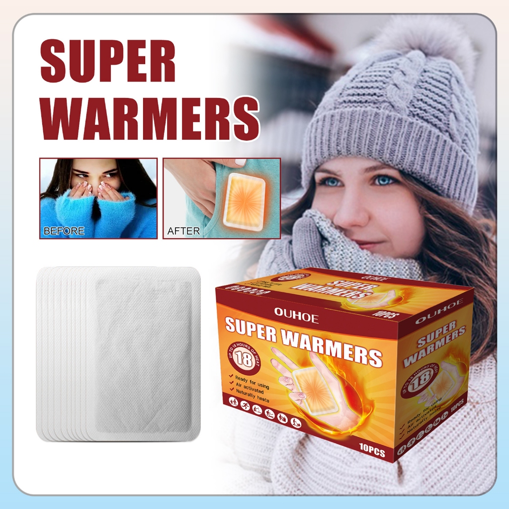 OUHOE Body Hand Warmer 10pcs/Box Winter disposable heating body warming ...