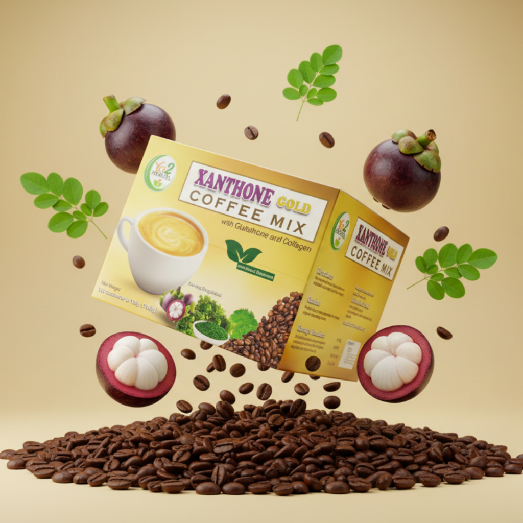 Xanthone Gold Coffee Mix w/ Glutathione & Collagen | Stevia Sweetened ...
