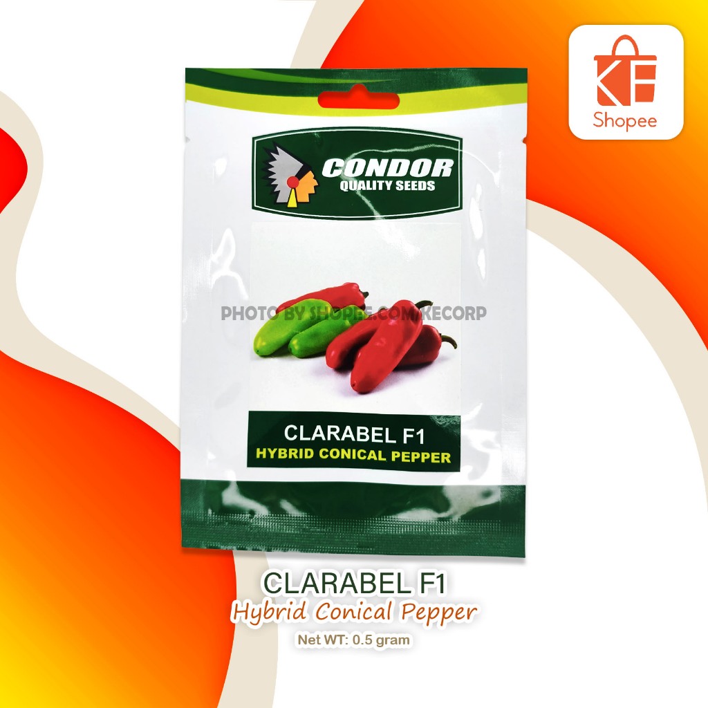 Condor Vegetable Seeds Conical Pepper Clarabel F1 kcS11207 | Shopee ...