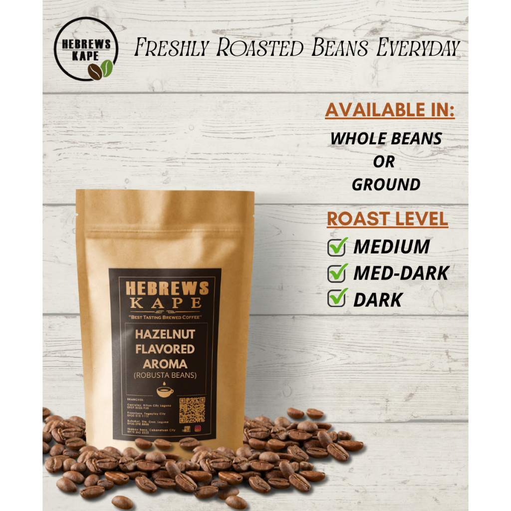 250G HAZELNUT (FLAVORED ROBUSTA BEANS) | Shopee Philippines