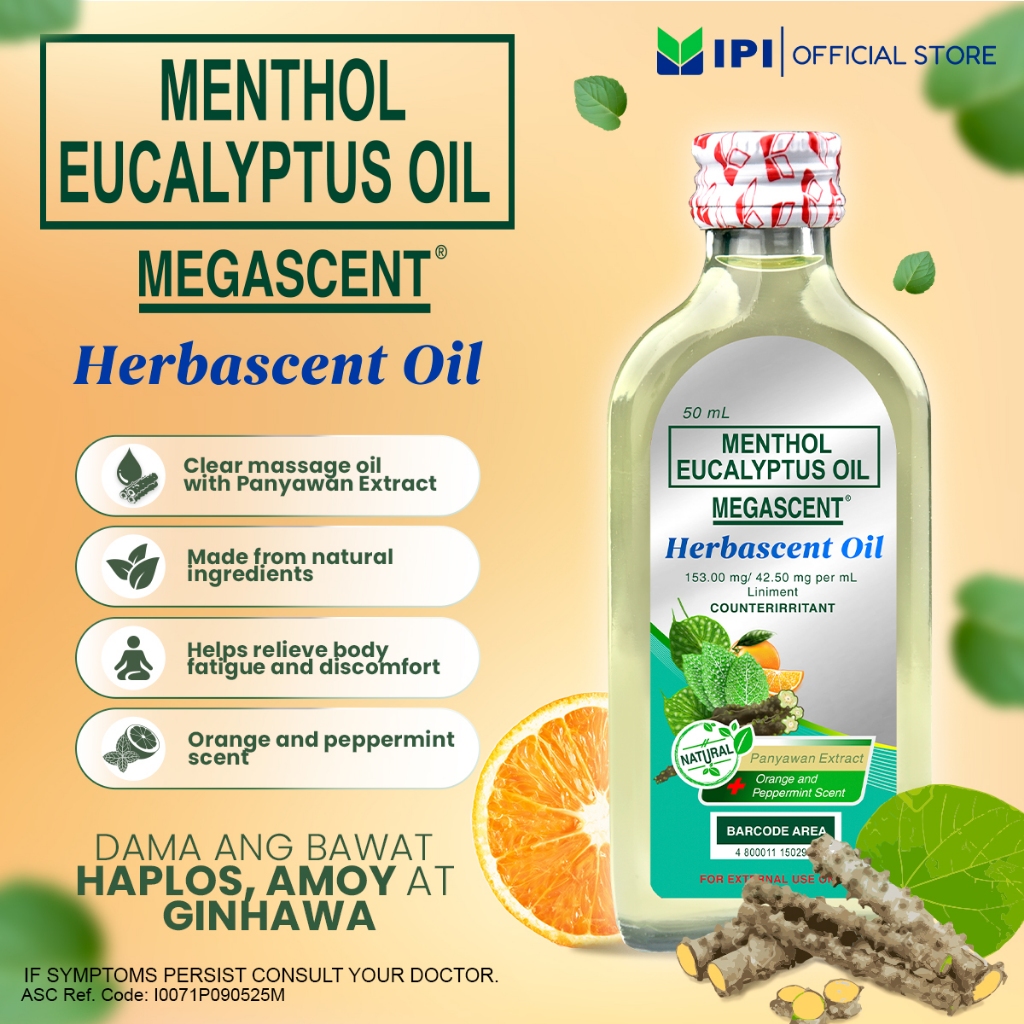MEGACSENT PANYAWAN HERBASCENT OIL- MASSAGE OIL | Shopee Philippines