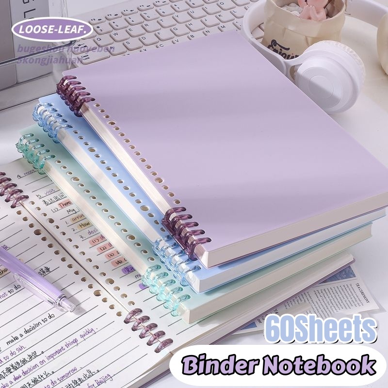 A4/B5/A5 Binder Notebook 60Sheets Loose Leaf Notebook Spiral Notebook ...