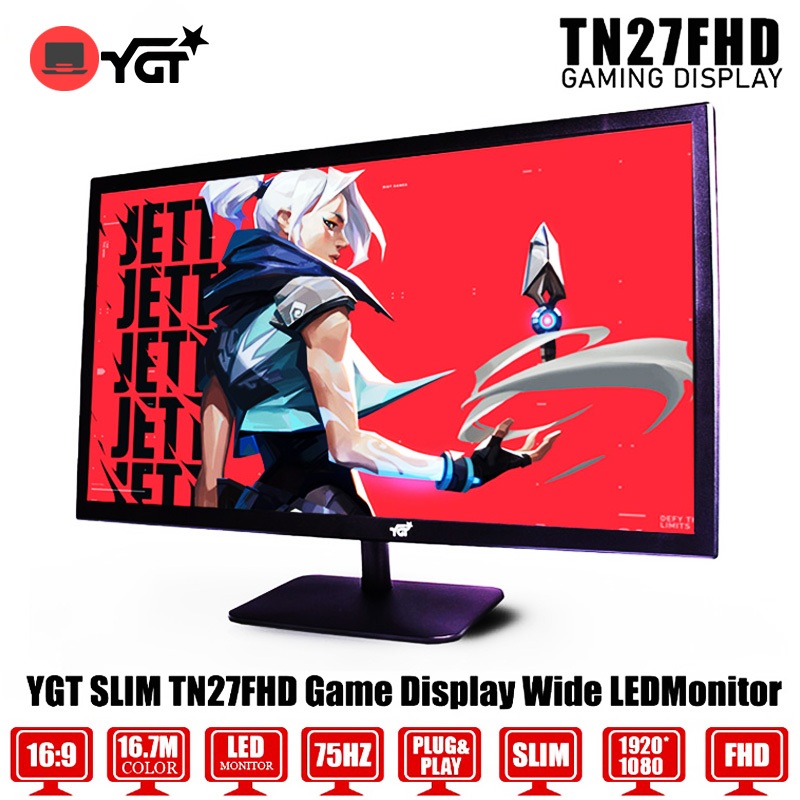 YGT 19/20/21/24/27 Inch Led Monitor FHD 1080P 60HZ/75HZ Desktop ...