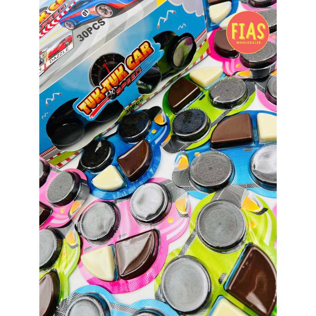 30 pcs Tuk-Tuk Car Chocolate Biscuits Wholesale Paninda | Shopee ...