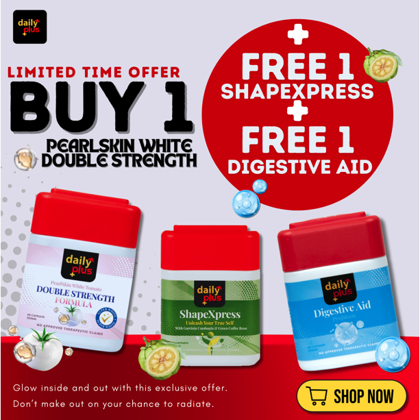 Daily Plus [Buy PearlSkin White Tomato Double Strength Formula + Get 1 ...