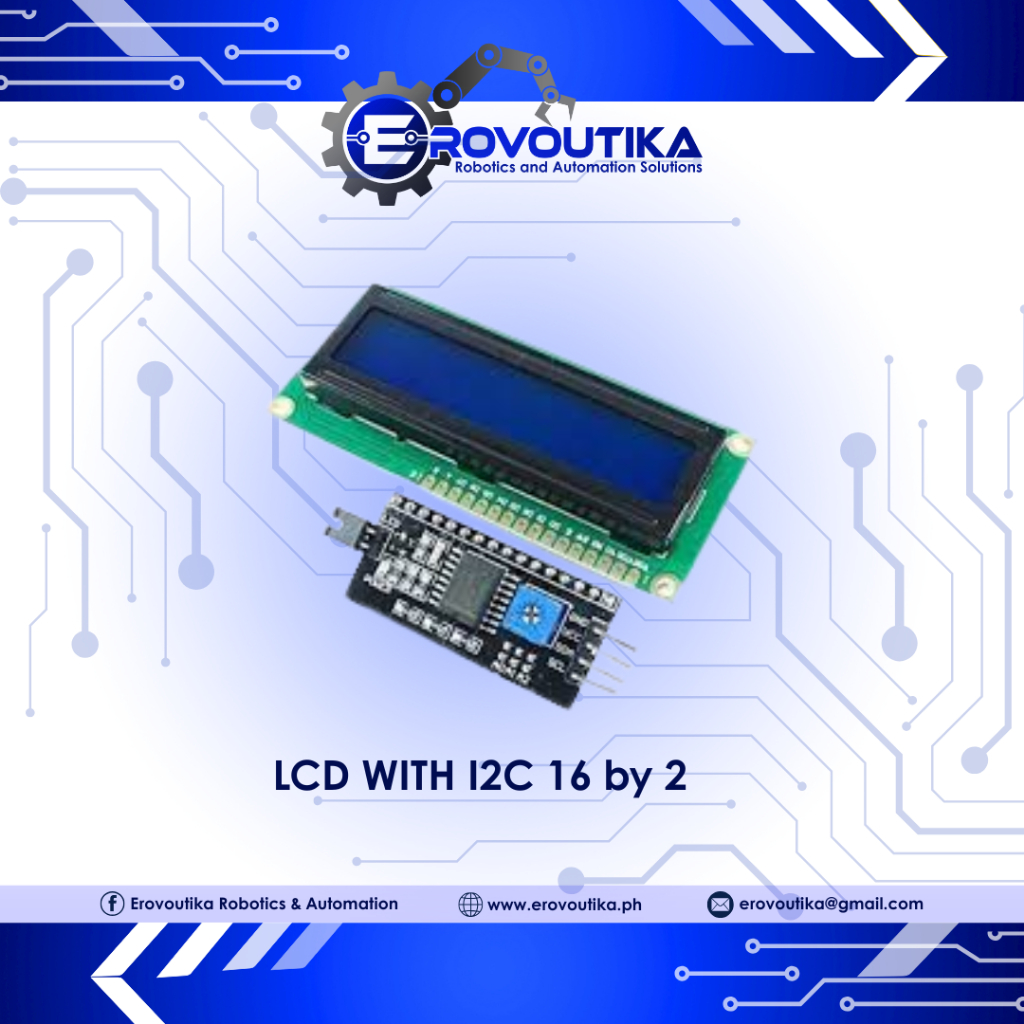 LCD with I2C 16 BY 2 | Shopee Philippines