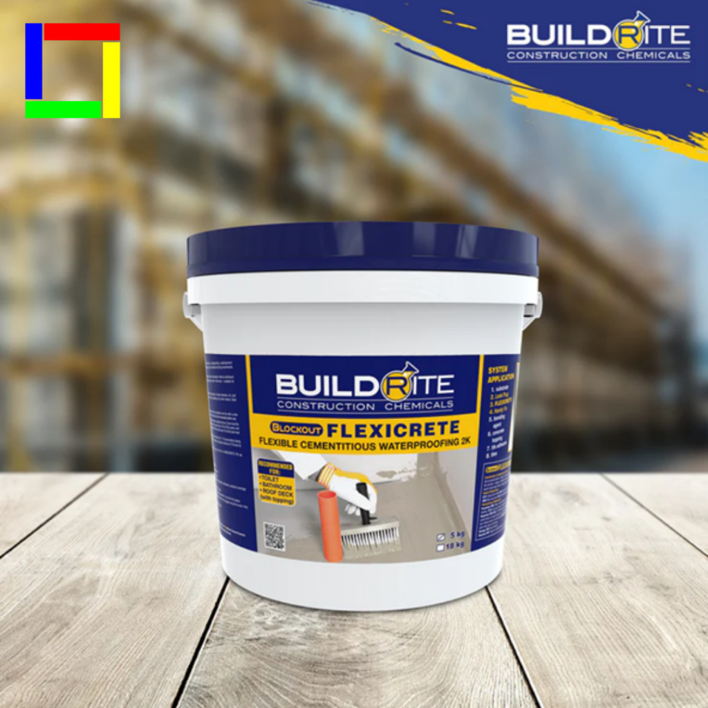 Buildrite Blockout Flexicrete (5kg) Cementitious Flexible Waterproofing 2K | Shopee Philippines