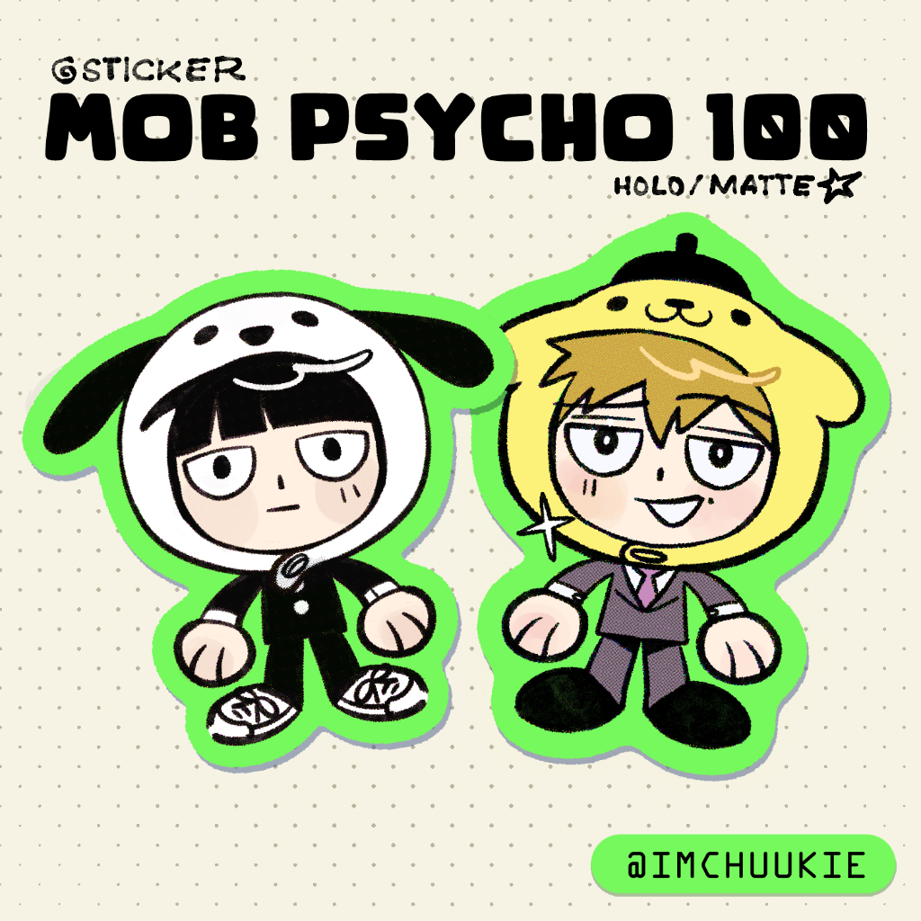 Mob Psycho 100 Reigen + Shigeo Anime Stickers | imChuukie | Shopee ...