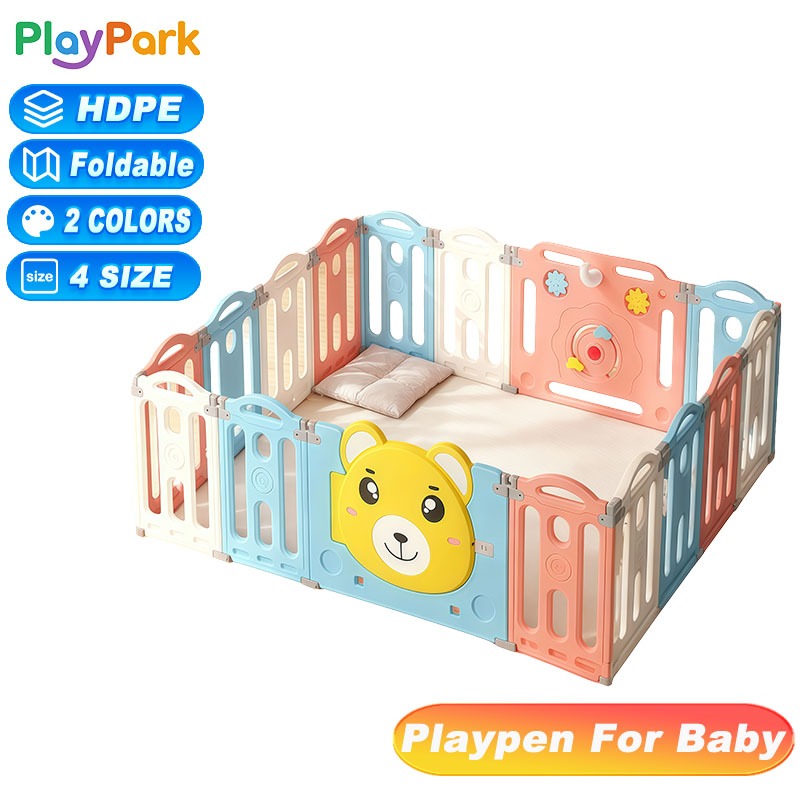 【PlayPark】Playpen For Baby Foldable Large Adjustable Shape Safety ...