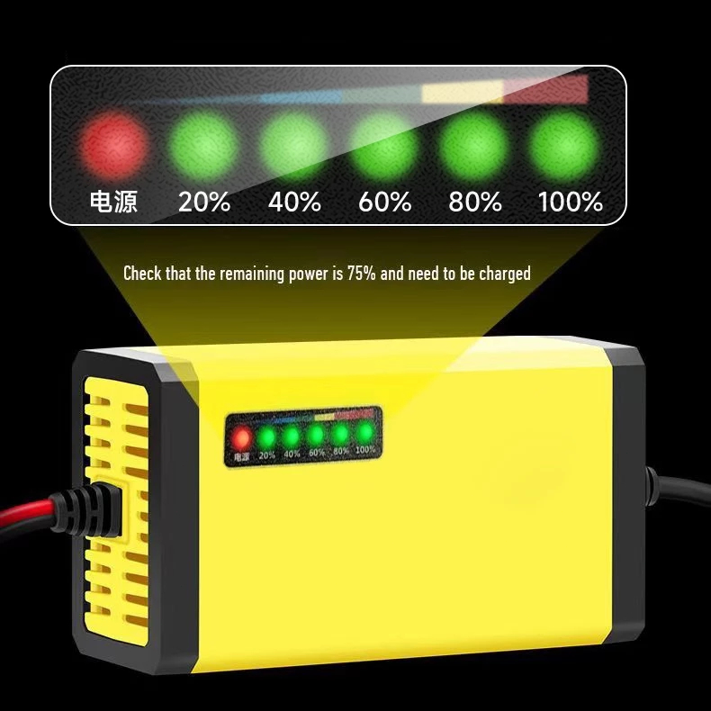 QX Motor Car Motorcycle Battery Charger 12v Heavy Duty Portable Lead ...