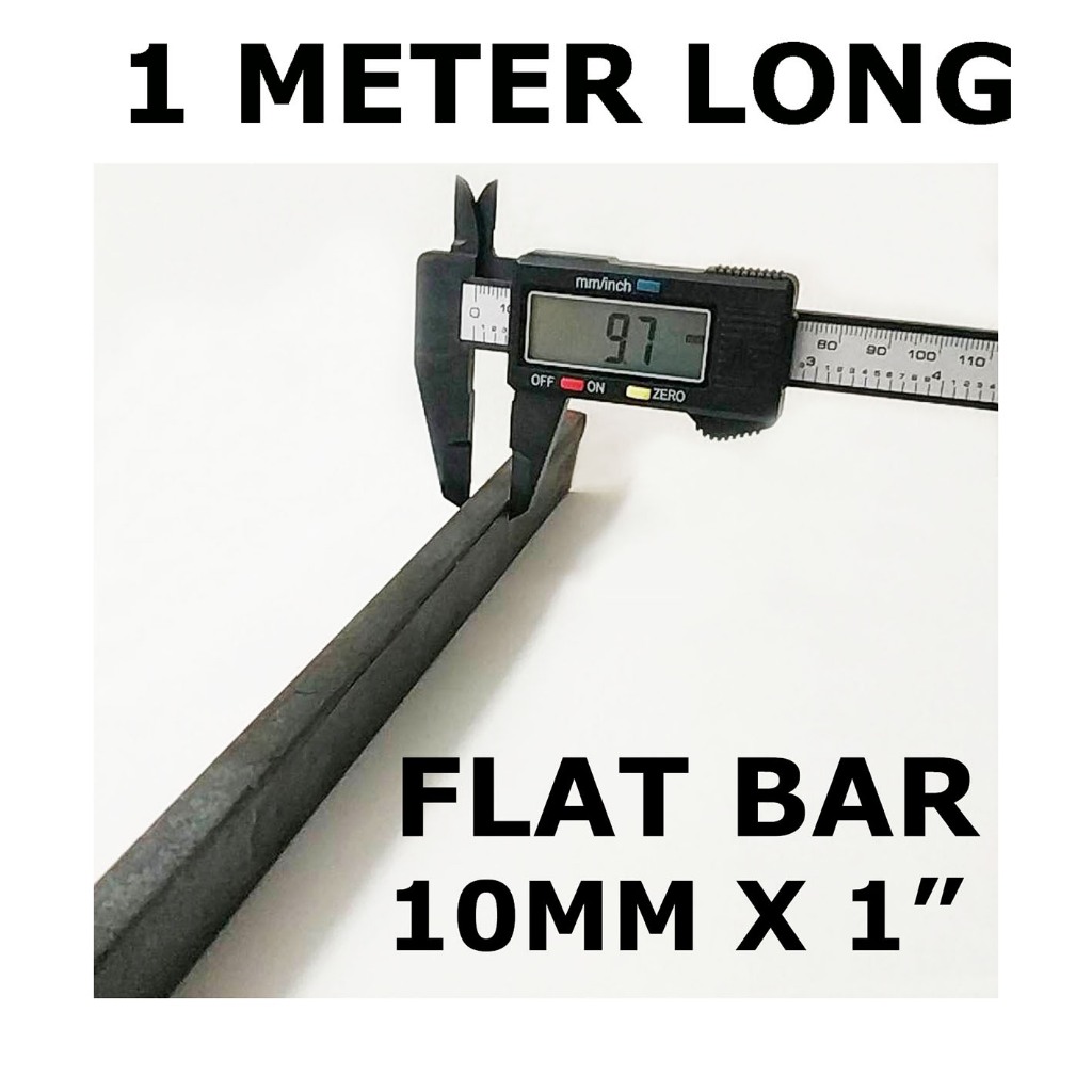 ( 1 METER LONG ) MS FLAT BAR 10MM X 1" X 1 METER MILD STEEL == 1 METER ...