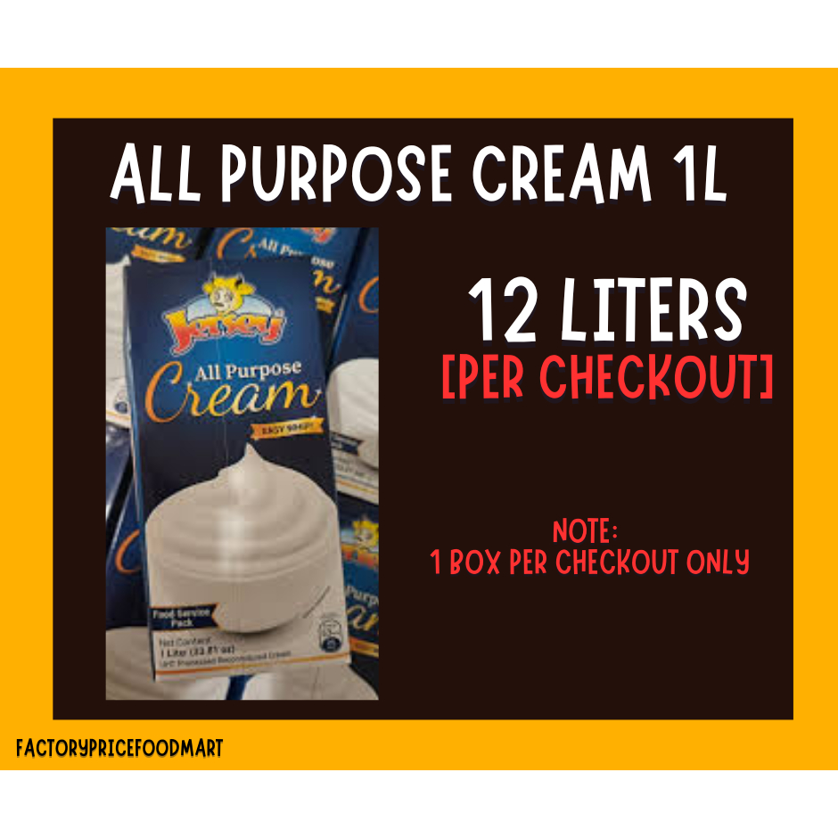 Jersey All Purpose Cream 1L [1 bx per checkout only] | Shopee Philippines