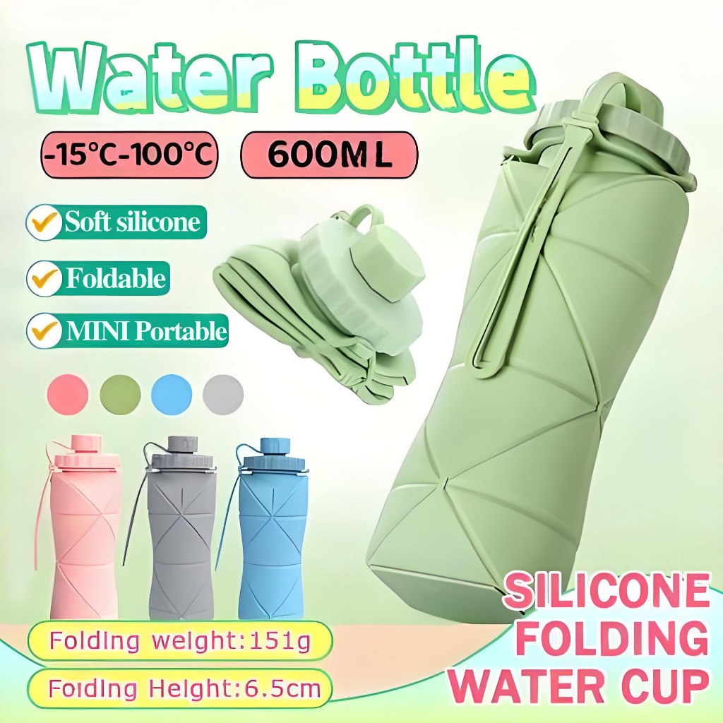 Collapsible 600ML Silicone Tumbler, Perfect for Sports, Outdoor ...