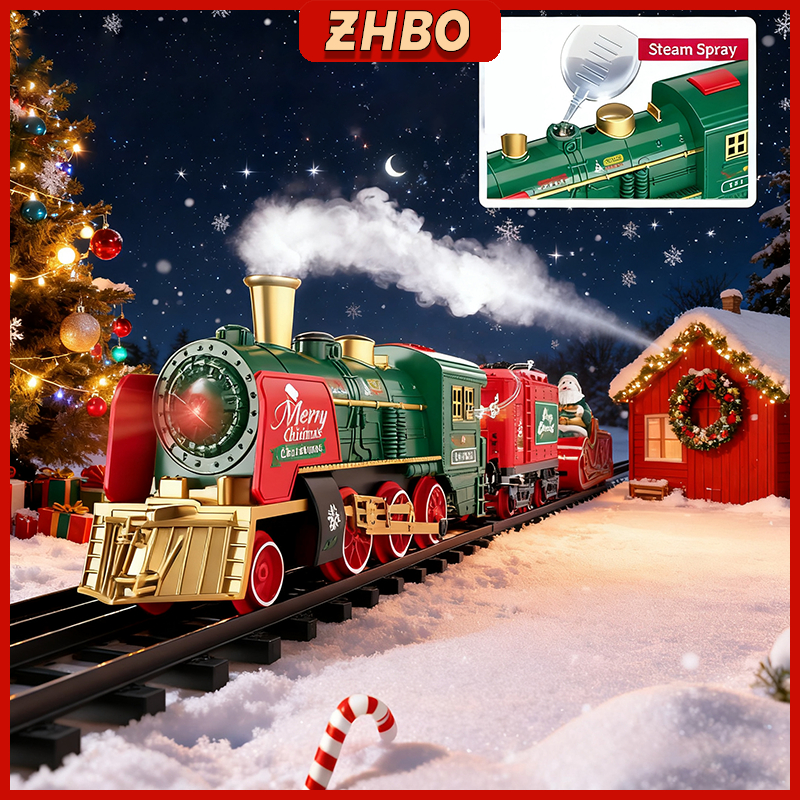 Retro Train Rail Car Electric Train With Steam Light Music Boy Train ...