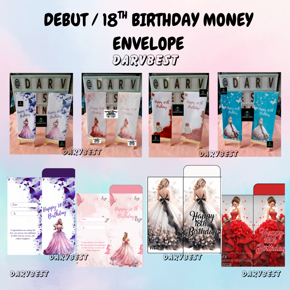 Debut 18th birthday money envelope money holder angpao LONG | Shopee ...