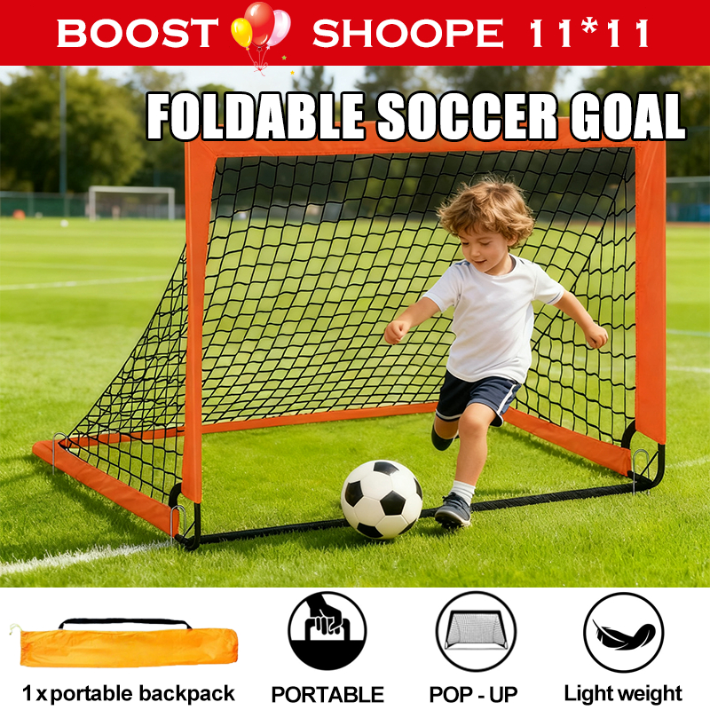 Folding Football Toys for Kids for Childrens Portable Soccer Goal Set ...