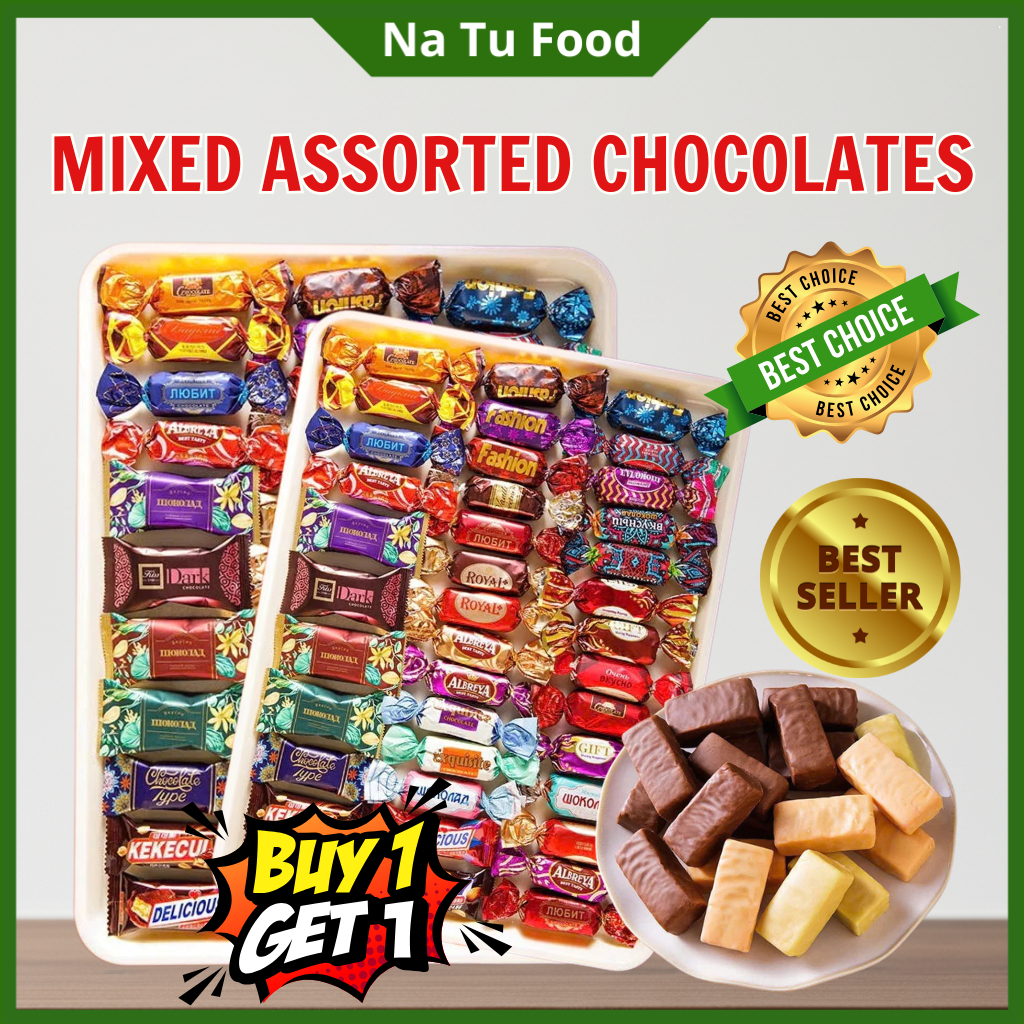 (BUY 1 GET 1) 500G MIXED ASSORTED CHOCOLATES From Russian | Snack ...