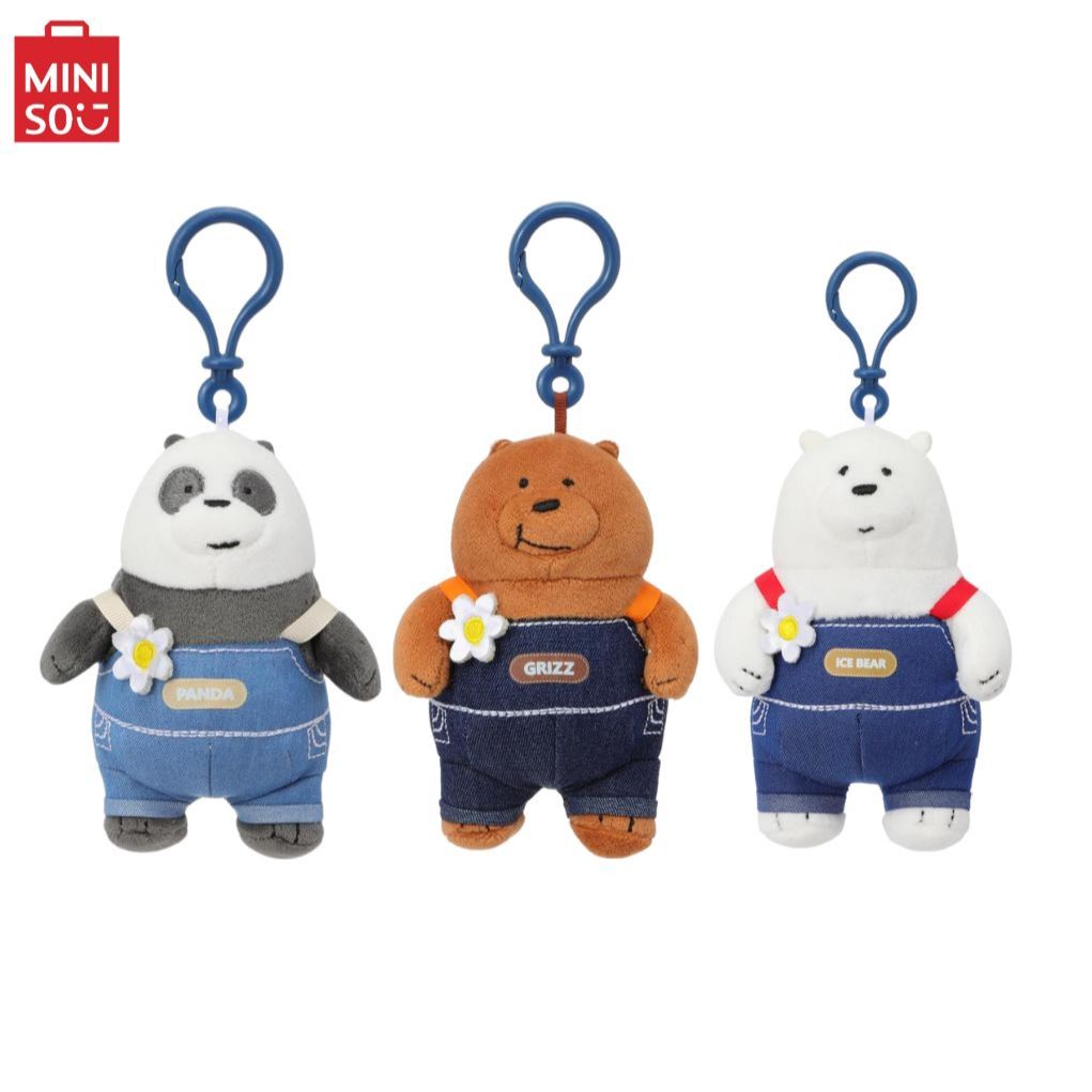MINISO We Bare Bears Camping Day Collection Panda IceBear Grizz Pendant ...