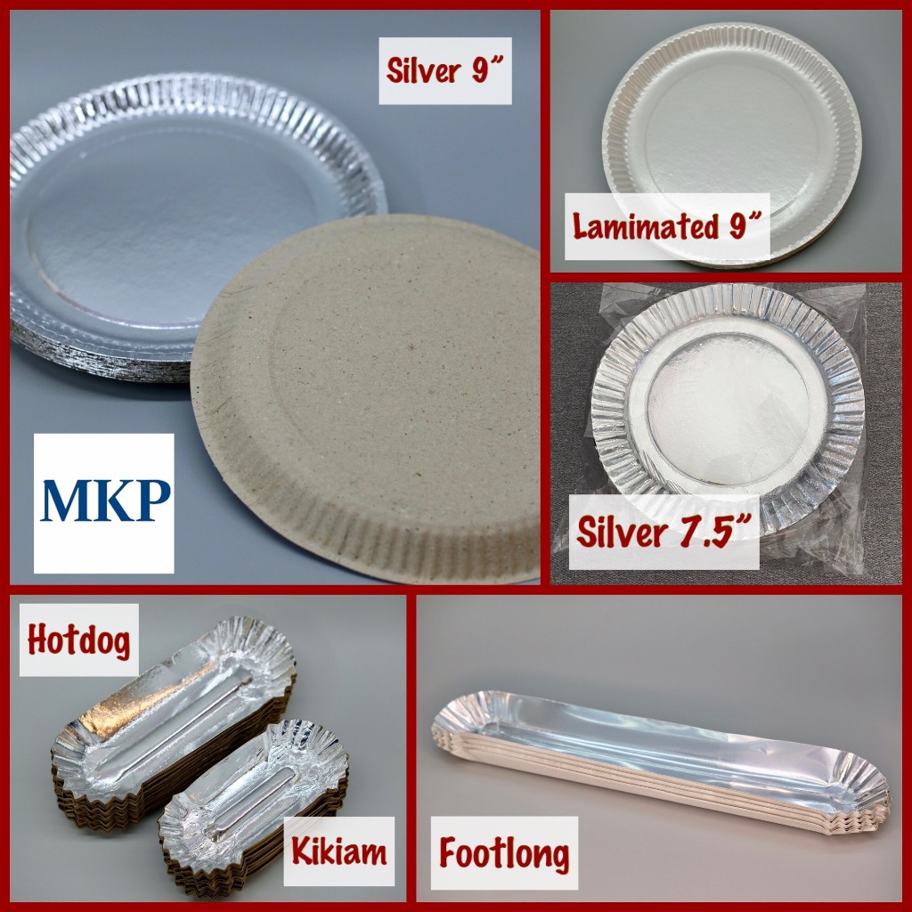 KIKIAM HOTDOG SIOMAI DISPOSABLE PAPER PLATE SPIRAL SILVER Hotdog Kikiam ...
