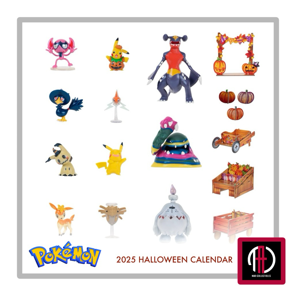 Jazwares Pokemon Figures - Halloween Calendar 2025 Set - Garchomp ...