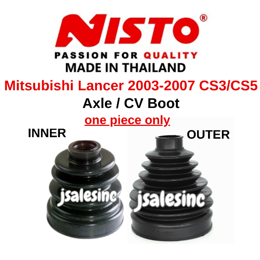 Mitsubishi Lancer 2003-2007 CS3/CS5 Axle / CV Boot NISTO Brand | Shopee ...