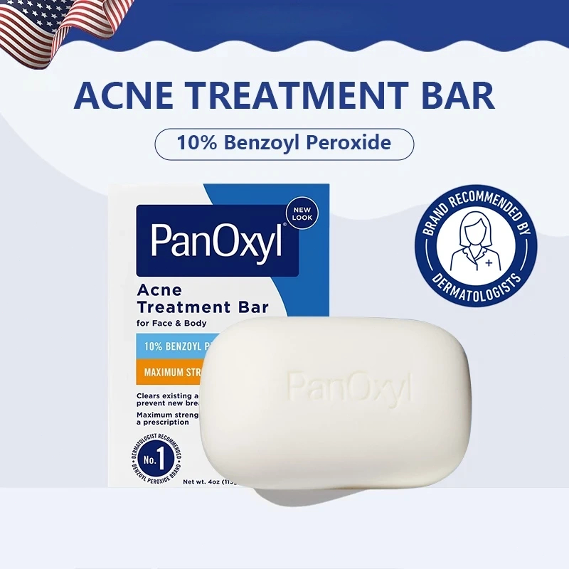 PanOxyl 10% Benzoyl Peroxide Soap,Acne Treatment Bar Soap for Face and ...