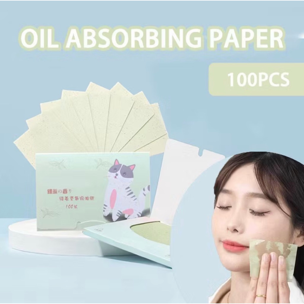 100pcs Natural Absorbing Tissues Facial Linen Premium Oil Control ...