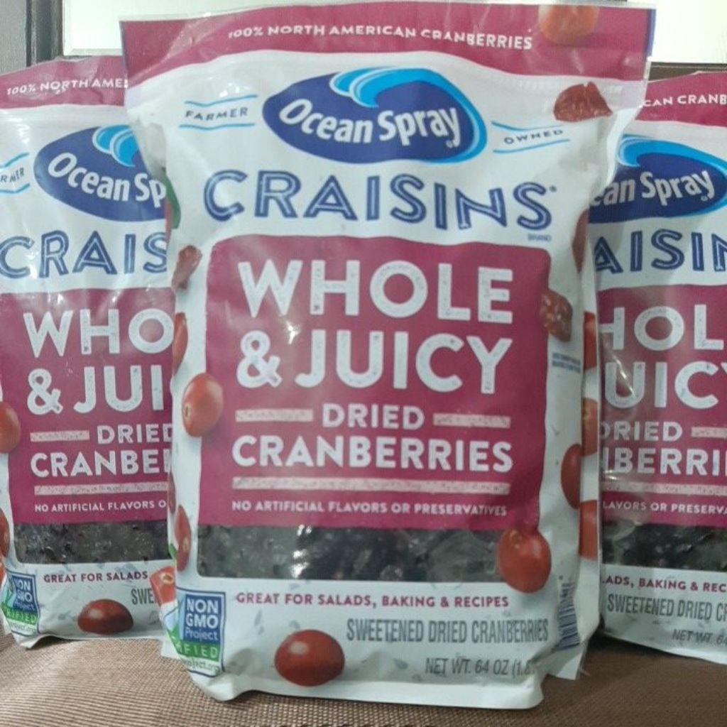 Craisins Whole & Juicy Dried Cranberries 64 oz. (1.81 kilo) Cranberry ...