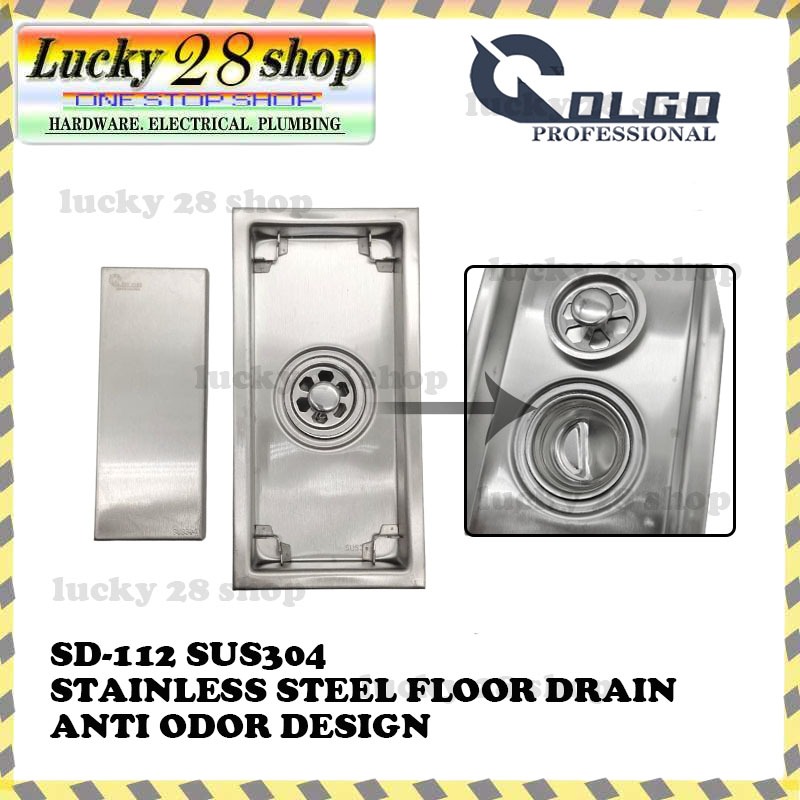 SD-112 STAINLESS STEEL FLOOR DRAIN ANTI ODOR DESIGN ( SUS304 ) | Shopee ...