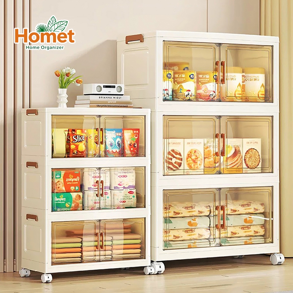 Homet 40-60cm Plastic Folding Storage Cabinet Organizer Foldable Gap ...