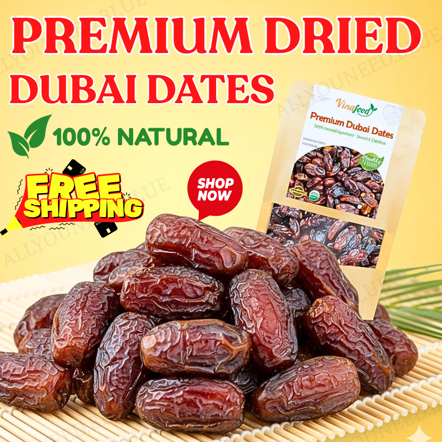 BUY 1 FREE 1 Premium Dried Dubai Dates Snack 100g/250g/500g – Natural ...